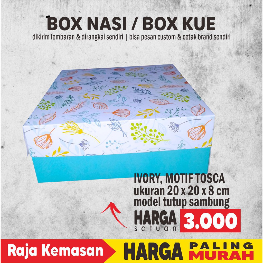 Jual BOX KUE 20CM MOTIF FOOD GRADE | Shopee Indonesia