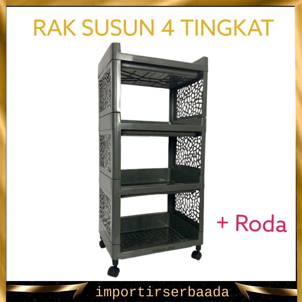 Jual IMP- Rak 4 Tingkat dengan Roda / Rak Apartment 4 Susun / Rak Yoyo ...