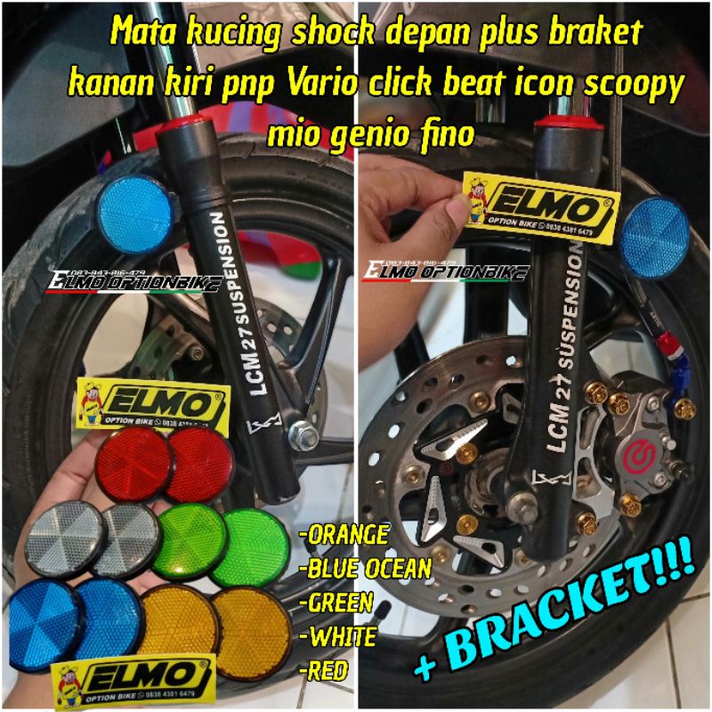 Jual Mata kucing bottom shock depan kanan kiri plus braket vario as ...
