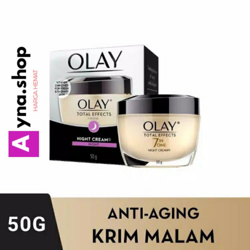 Jual Harga Hemat - Olay Total Effect 7 in 1 Night Cream 50 gr | Shopee ...