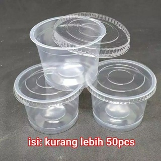 Jual Cup puding gelas agar tutup plastik isi kurang lebih 50pc cup ...