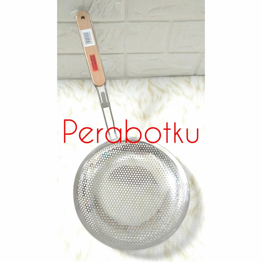 Jual Serok Plat Gagang Kayu 20 cm WH-3-20 / Saringan Minyak Mie / Serok ...