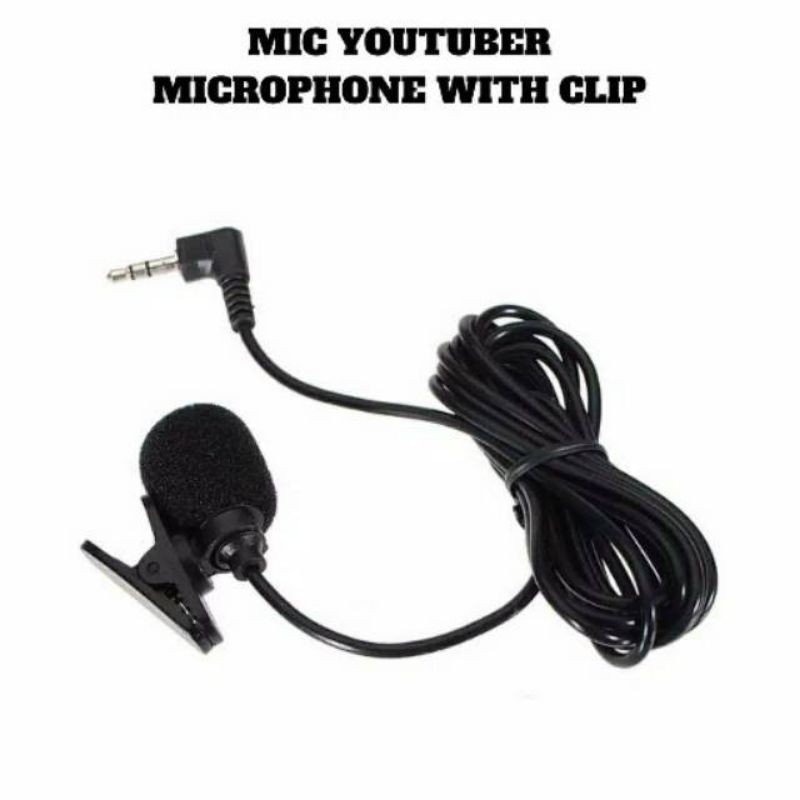 Jual MIC CLIP ON 3.5MM MINI JACK MICROPHONE YOUTUBER TIKTOK VLOGGER ...
