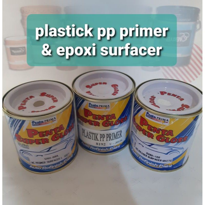 Jual CAT DASAR PENTA PP PLASTIK PRIMER & PRIMER SURFACER WHITE & PRIMER ...
