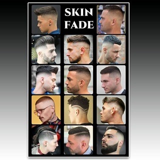 Jual Poster Gambar Foto model Rambut Barber shop Pakat 6 lembar ...