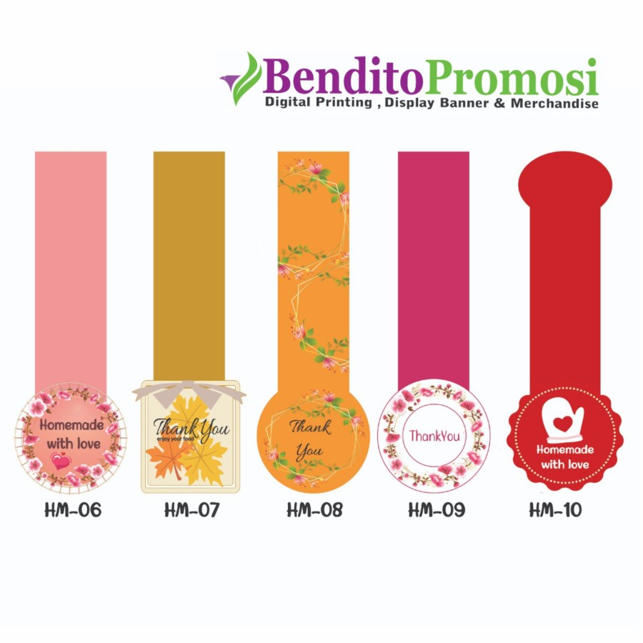 Jual 100pc Sticker Label Homemade, Sticker Thank You - Bendito Promosi ...