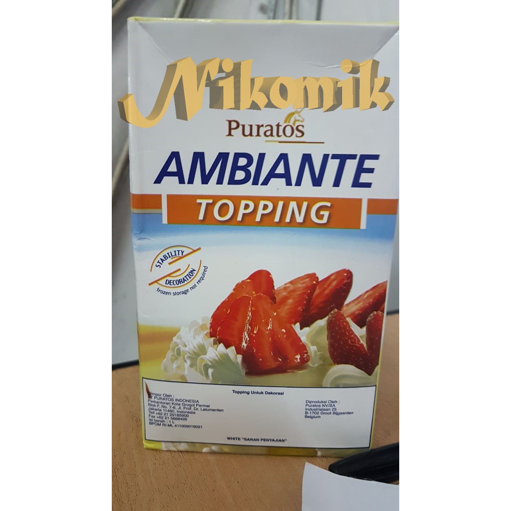 Jual Topping Cream Puratos Ambiante Topping 1L. | Shopee Indonesia