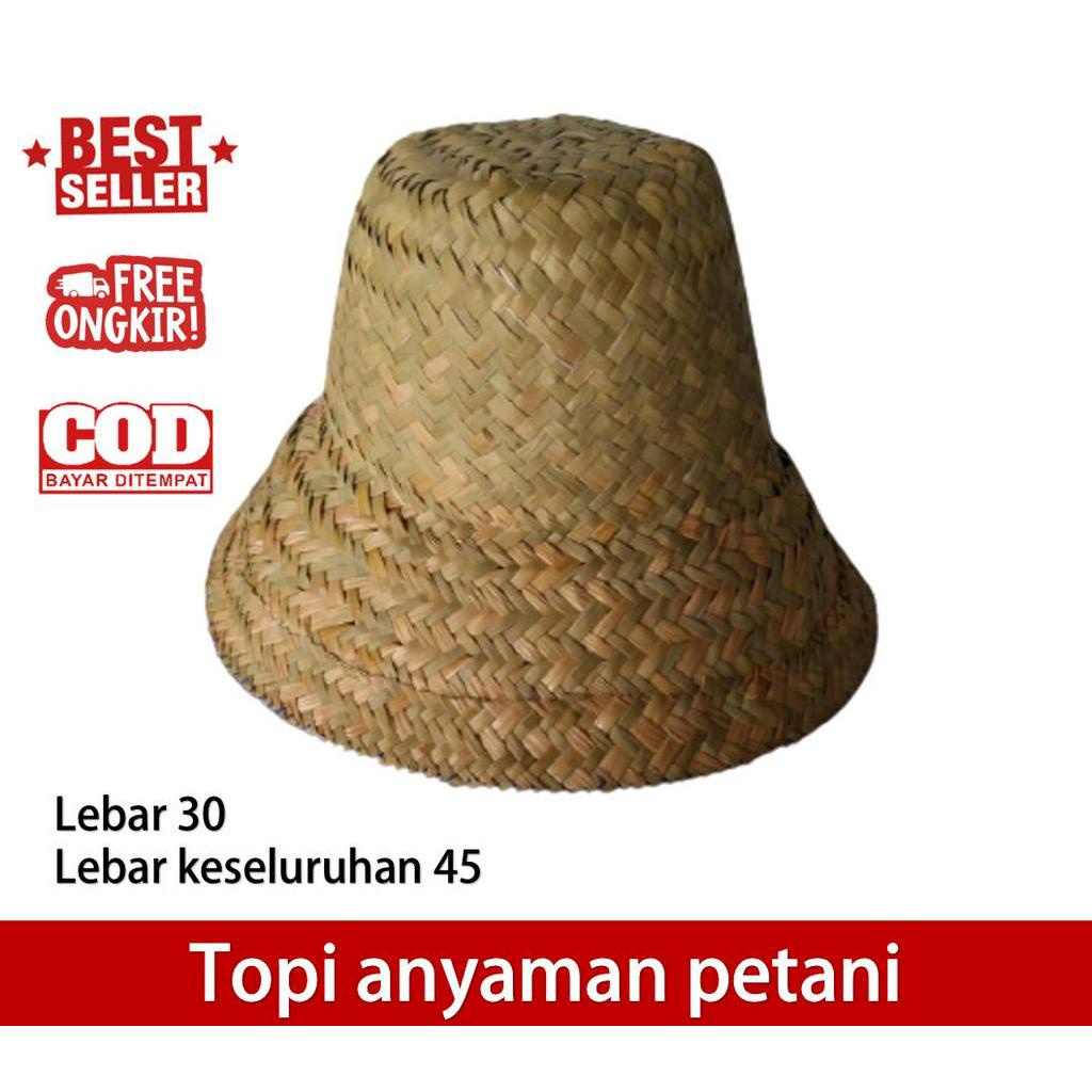 Jual zaidun | topi anyaman bambu pilihan | topi petani sawah indonesia ...