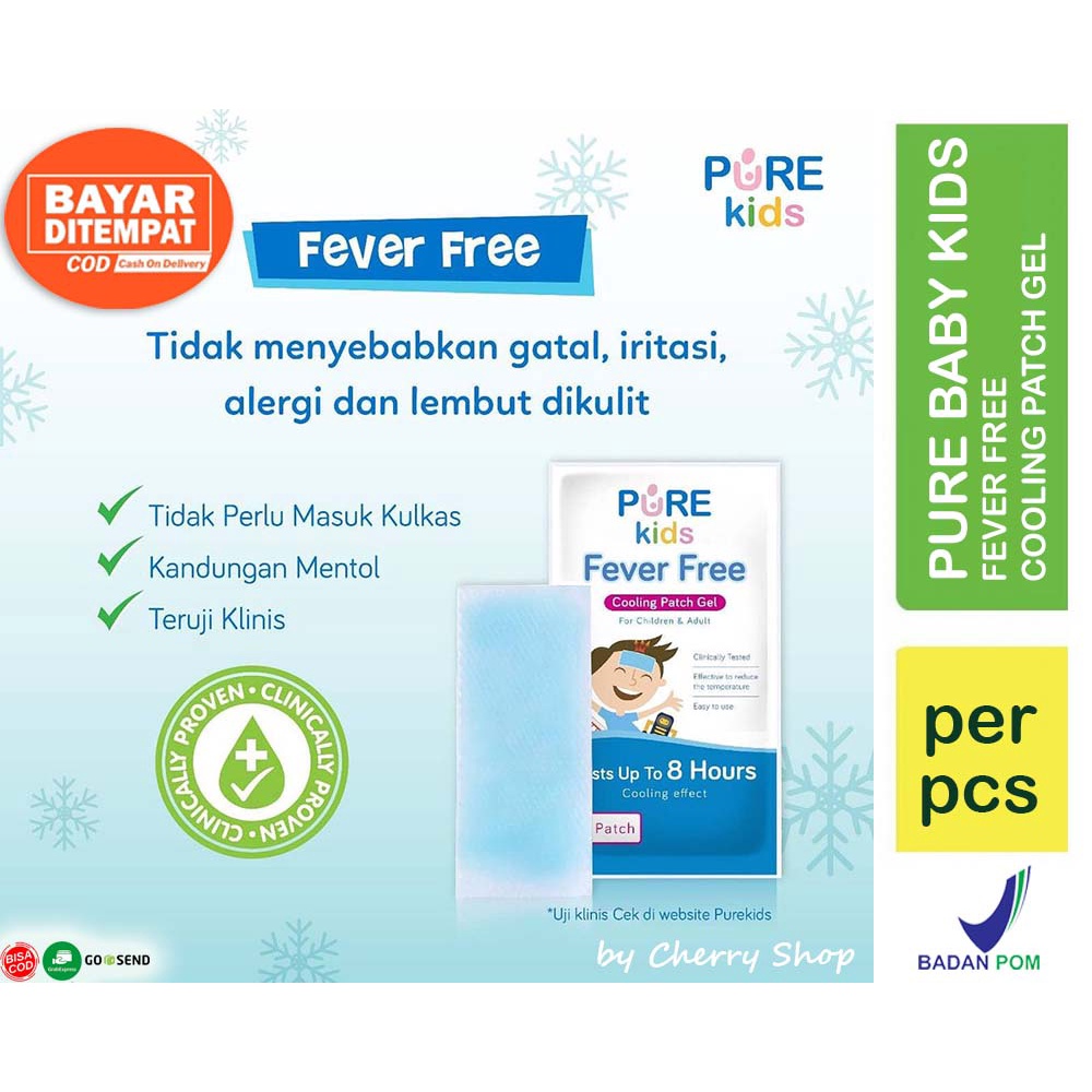Jual [KOMPRESS PANAS DEMAM] [PER 1 PATCH] Pure baby Obat Demam Anak ...