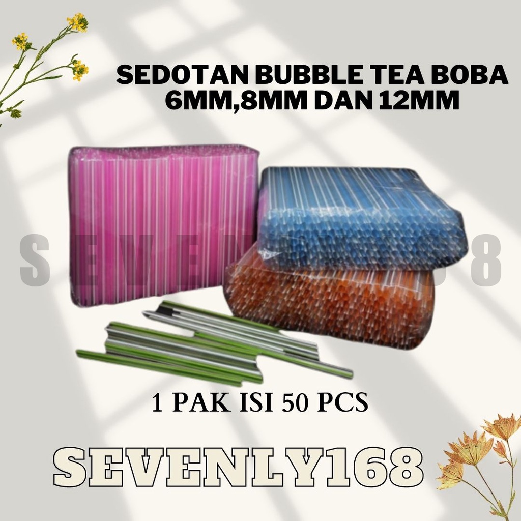 Jual Sedotan Bubble Tea Boba 6mm,8mm,12mm isi 200gram / Sedotan Minuman ...