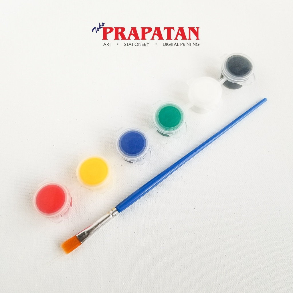 Jual Cat Akrilik set 6 warna x 3ml | Shopee Indonesia