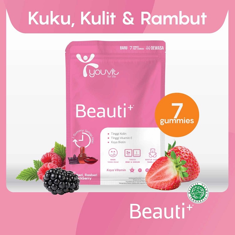 Jual Youvit Gummy Multivitamin Beauti+ Vitamin E 7 Days | Shopee Indonesia