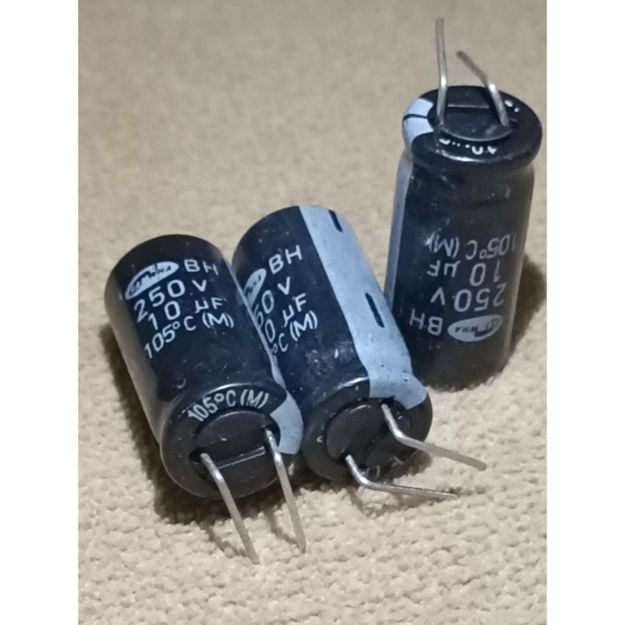 Jual 5 PCS PREMIUM Elco Kapasitor 10uf 250V Capacitor 10 uf 250 volt 10 mikro Indonesia|Shopee ...