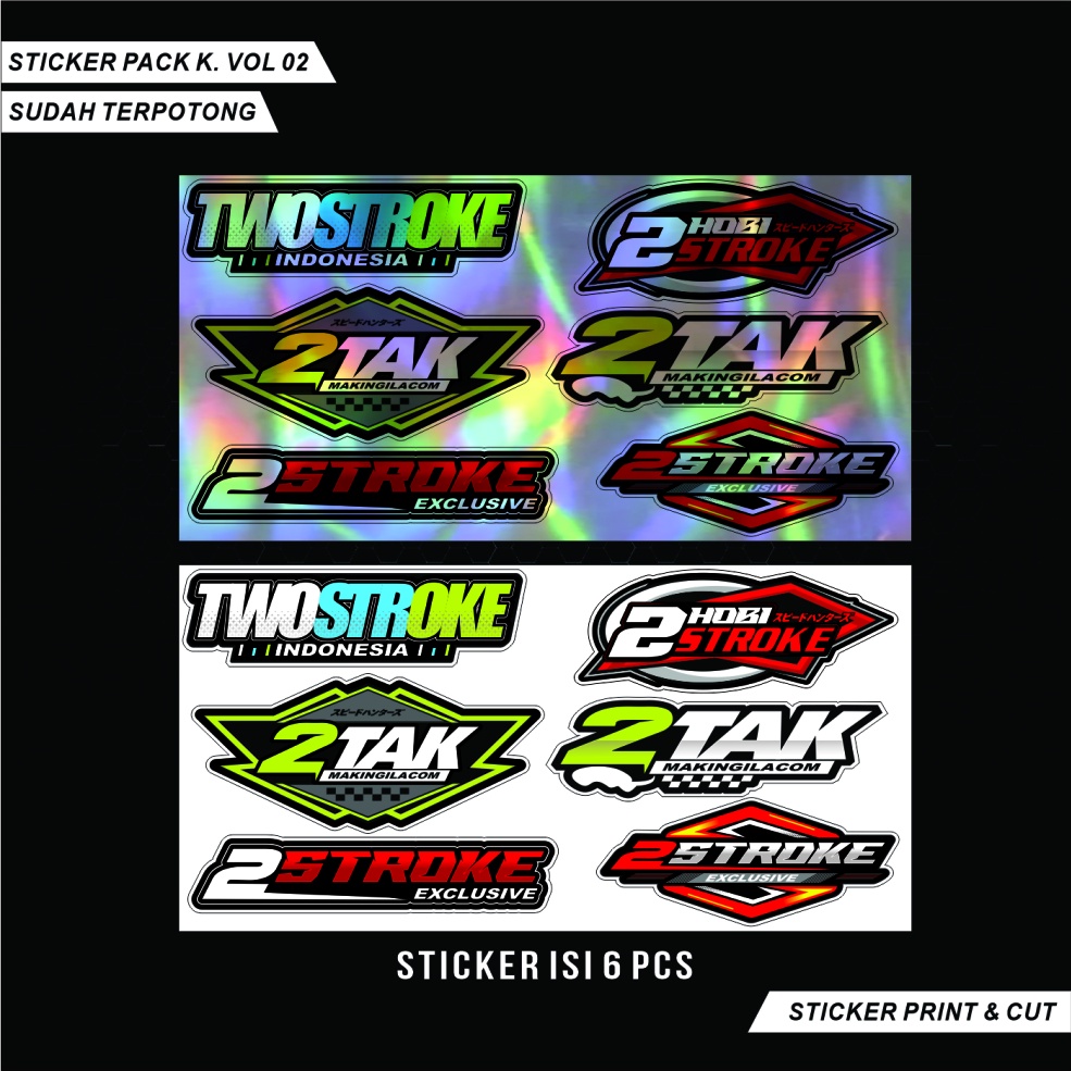 Jual Stiker racing print cut, stiker motor, sticker 2tak stiker ...