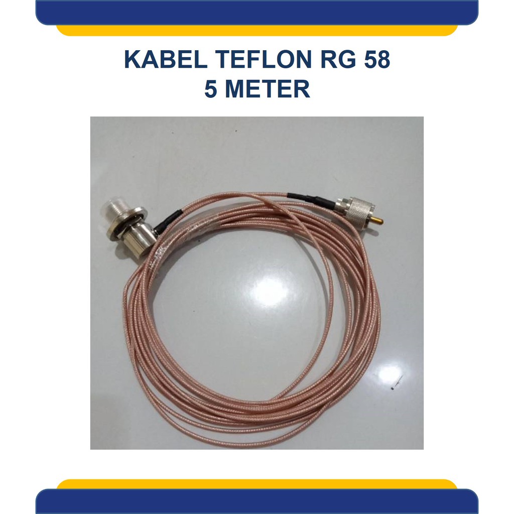 Jual Kabel Teflon RG 58 5 Meter, kabel konektor rig antena anten mobil rg 316 rg58 anti panas ...