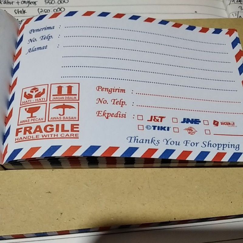 Jual Promo murah 100lembar kertas alamat label alamat kertas pengiriman ...