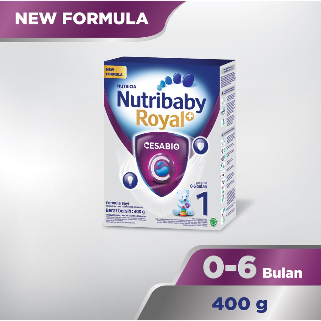 Jual Nutribaby Royal+ Cesabio 1 Formula Bayi Bubuk 400 gr | Shopee ...