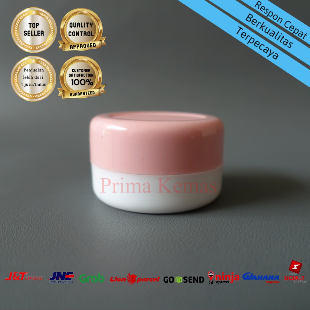Pot Krim - pot kosmetik - kemasan kosmetik - Pot Cream 5 gr Pink White ...