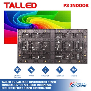 Jual MODUL LED VIDEOTRON INDOOR P3 CAILIANG SMD RGB FULL COLOR TALLED ...