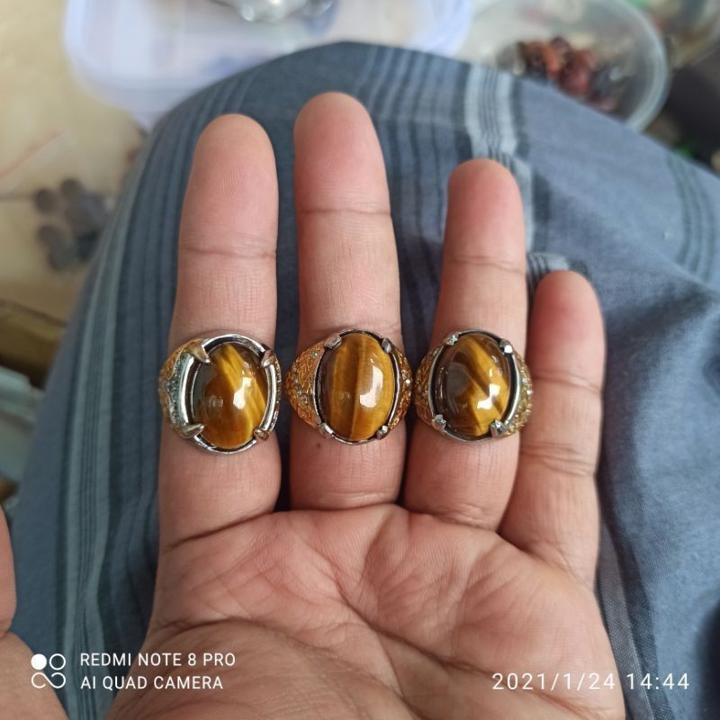 Jual CINCIN BATU AKIK TIGER EYE GRADE A NATURAL (N) | Shopee Indonesia