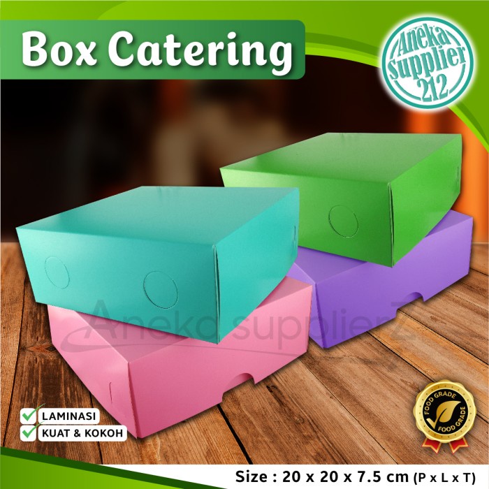 Jual Box Katering - Kotak Catering- Dus Nasi - 20x20x7,5 cm (15 pcs ...