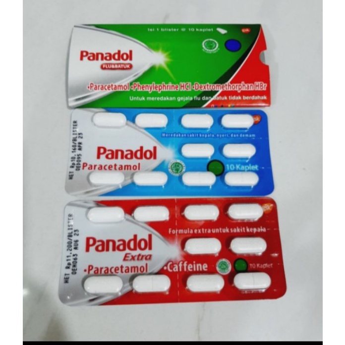Jual Panadol All Variant/Merah Hijau Biru,/Obat sakit kepala flu batuk ...