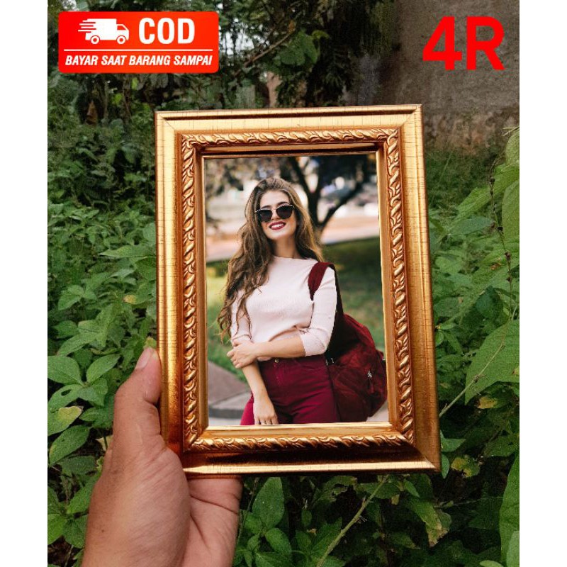 Jual PROMO BINGKAI 4R / MOTIF UKIR GOLD / FRAME UKURAN 4R UKIR EMAS ...