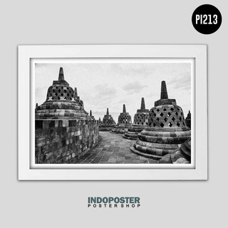 Jual Poster Candi Borobudur Monochrome Travel A3 45x30cm | Shopee Indonesia