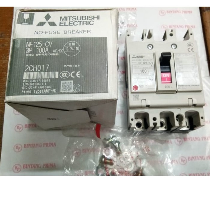 Jual MCCB / NFB / No Fuse Breaker Tipe NF125-CV 3P 100A merk Mitsubishi ...