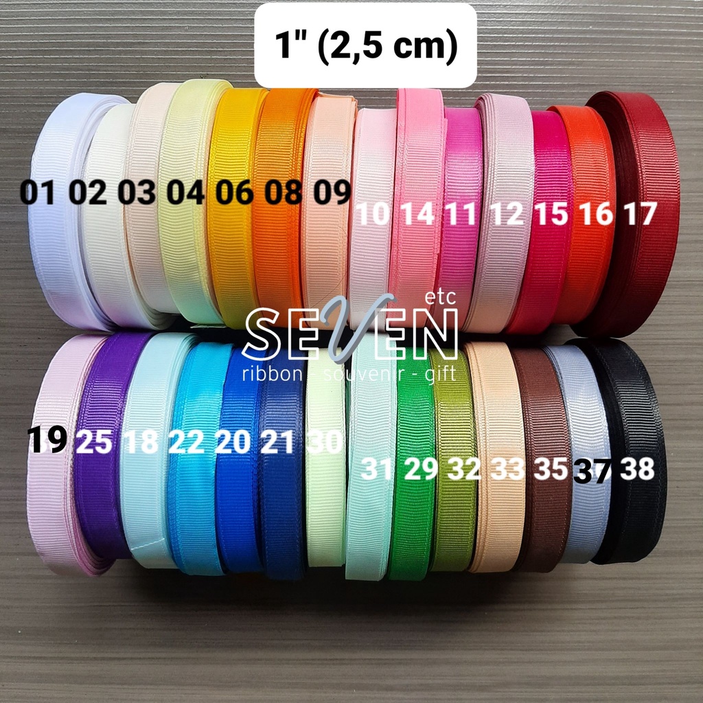 Jual Pita Grosgrain 1 inch ( 2,5 cm ) | Shopee Indonesia