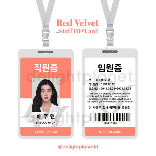 Jual RED VELVET Staff ID (CARD ONLY) Indonesia|Shopee Indonesia