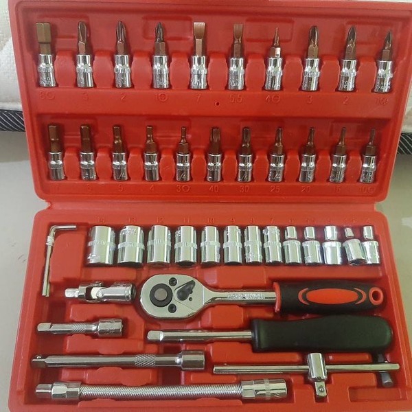 Jual Kunci sok / Socket Wrench Set Tools / Kunci Sock 46 pcs | Shopee ...