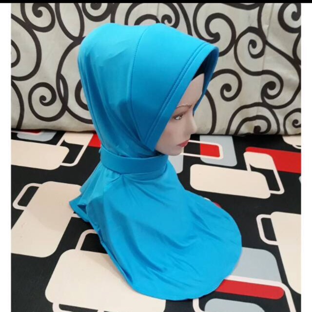 Jual jilbab dinas antem (biru turkis) | Shopee Indonesia