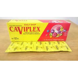 Jual caviplex tablet 1 box isi 10 strip @10 kaplet | Shopee Indonesia