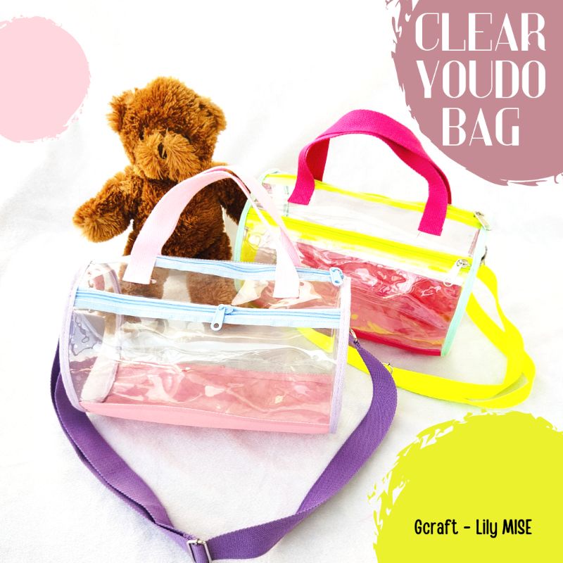 Jual clear youdo bag - tas transparant - tas pvc - tas sling transparan ...