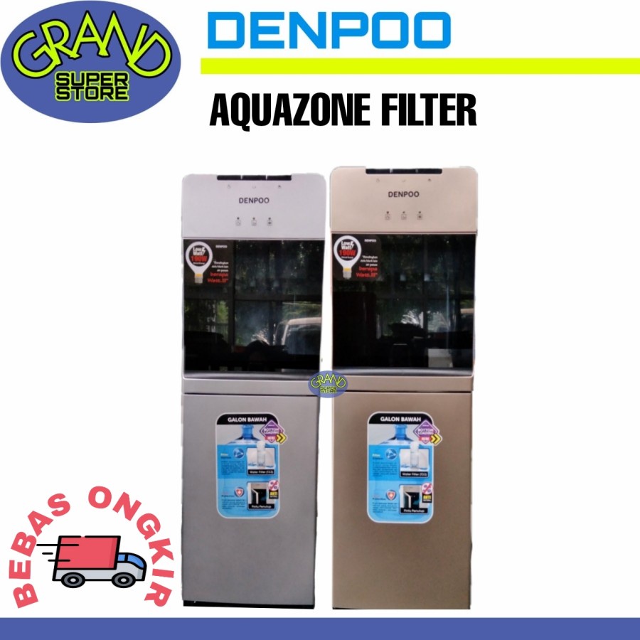 Jual Dispenser Denpoo Galon Bawah AQUAZONE FILTER KOMPRESSOR - Gold ...