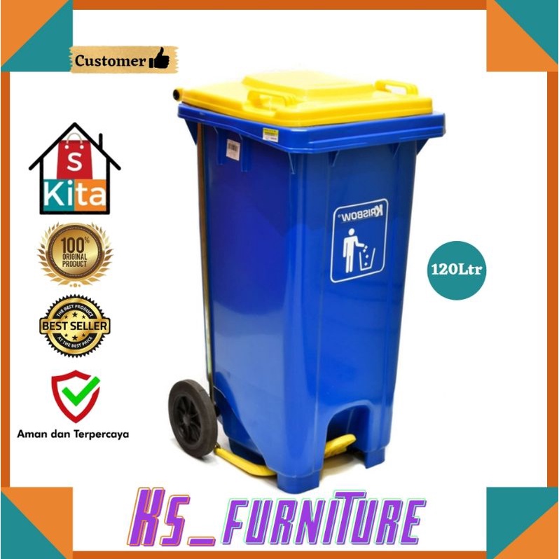 Jual Krisbow tempat sampah 120 Liter Dust bin tempat sampah halaman ... Jual Krisbow tempat sampah 120 Liter Dust bin tempat sampah halaman ...