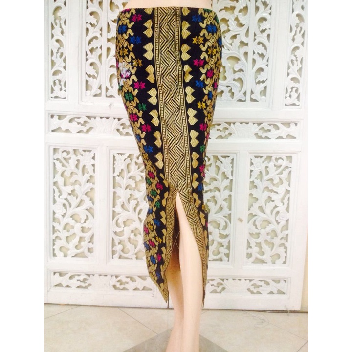 Jual Rok Prada Bali Katun Songket Panjang/ Rok Kondangan/ Rok Pesta Rok ...