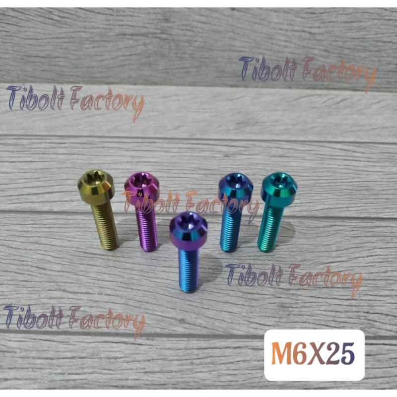 Jual Baut Titanium GR5 M6X25 pillar Baut Proti Titanium GR5 Payung ...
