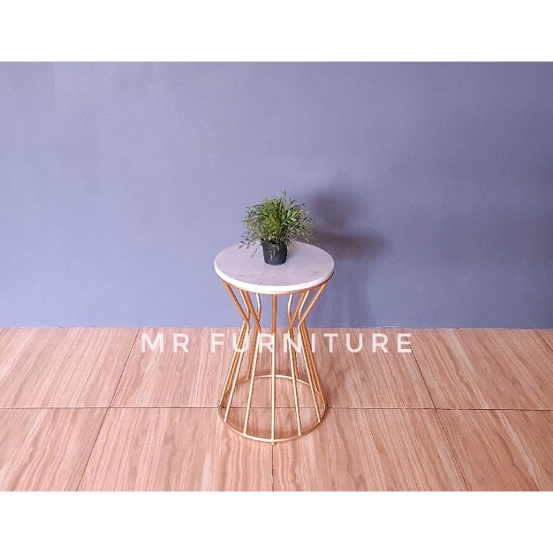 Jual Meja Pojok Corner Table Top Marmer Model Kendang | Shopee Indonesia
