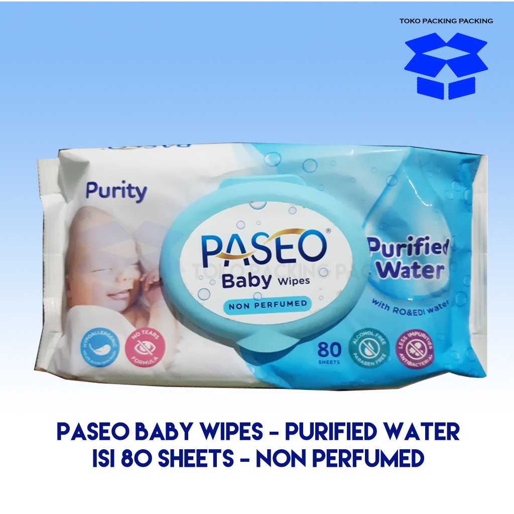 Jual PASEO Baby Purified Water - 80 Sheets (Aman untuk Baby Anda ...