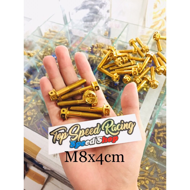 Jual BAUT PROBOLT UK M8 DRAT 12 PANJANG 4CM GOLD HENG | Shopee Indonesia
