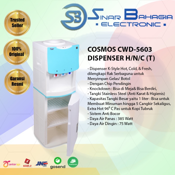 Jual COSMOS CWD-5603 DISPENSER H/N/C (T) (NEW) (KHUSUS BANDUNG ...