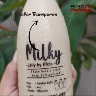 Jual Sticker Minuman Transparan, Sticker Transparan, Sticker Kuliner ...