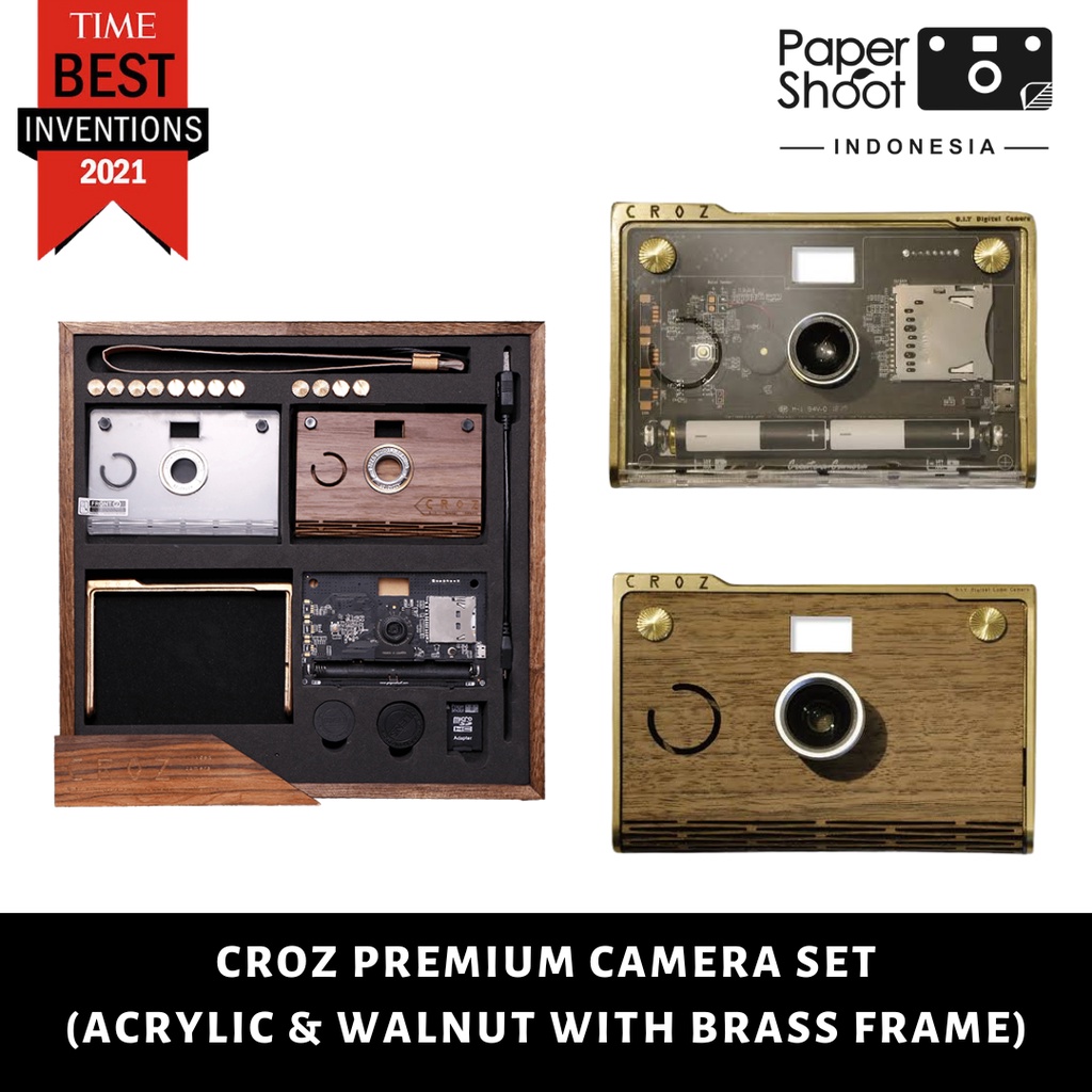 Jual CROZ Premium Camera Set (Acrylic & Walnut w/ Brass Frame) - Paper ...