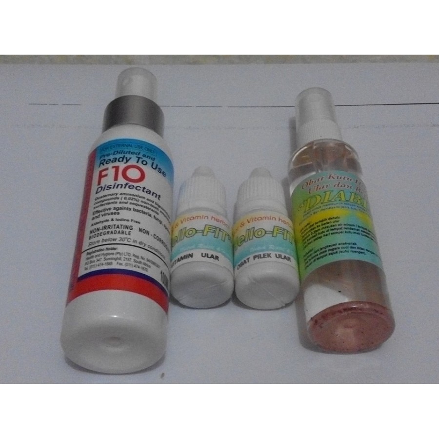 Jual Paket I ( Vitamin Ular+Obat Pilek Ular+F10 VD+Obat Kutu Diablo ...