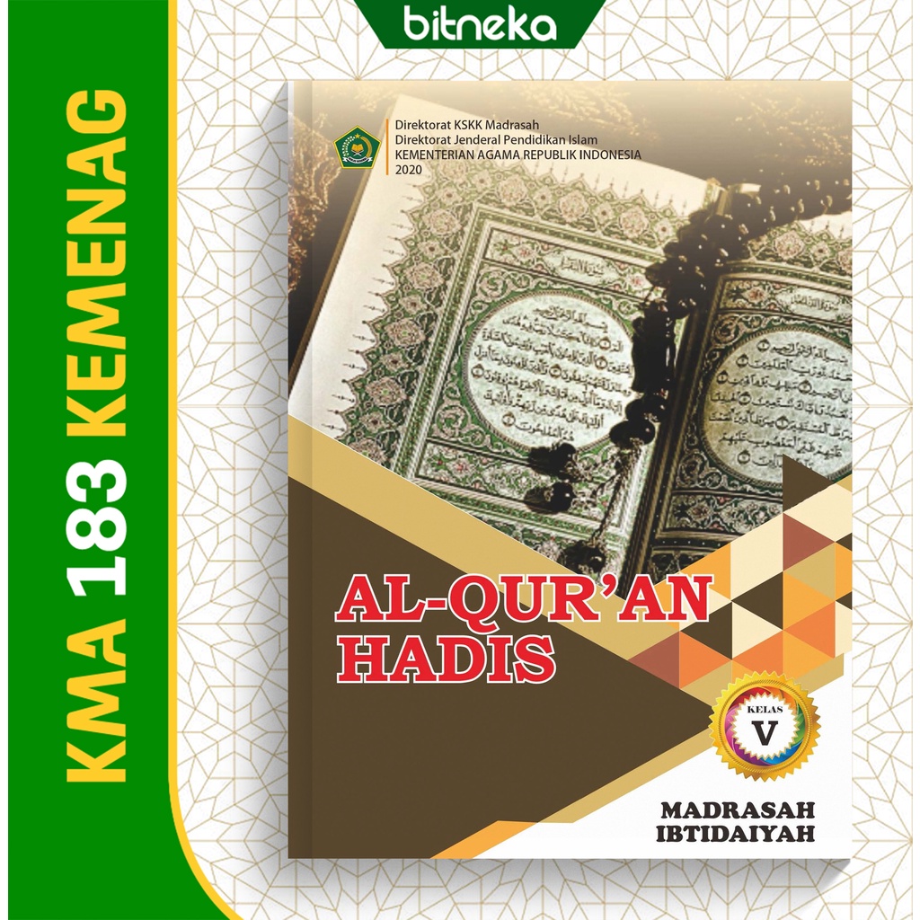 Jual Buku Siswa Al Quran Hadis Kelas 5 MI KEMENAG KMA 183 | Shopee Indonesia