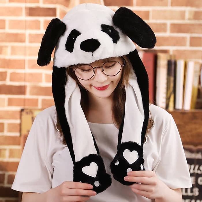 Jual Topi Panda Kipop Bunny Model Panda Dengan LED - Moving Ear PANDA ...