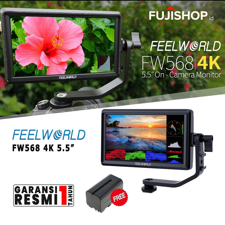 Jual FeelWorld FW568 5.5 Inch 4K IPS Camera Monitor | Shopee Indonesia