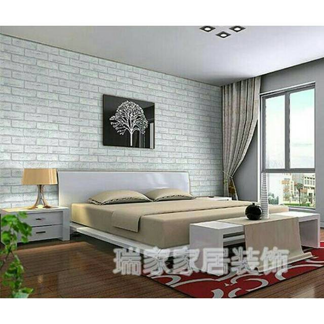 Jual Wallpaper dinding Bata putih | Shopee Indonesia